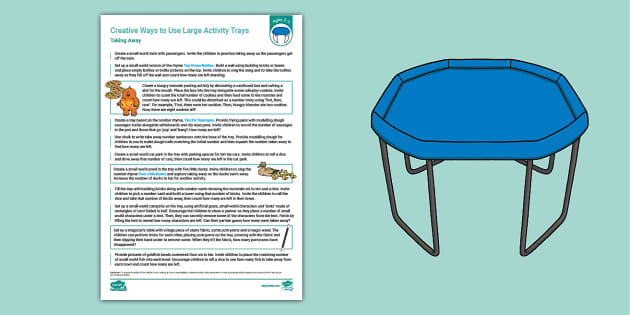 Large Activity Trays: Taking Away | Twinkl | EYFS Ages 3-5