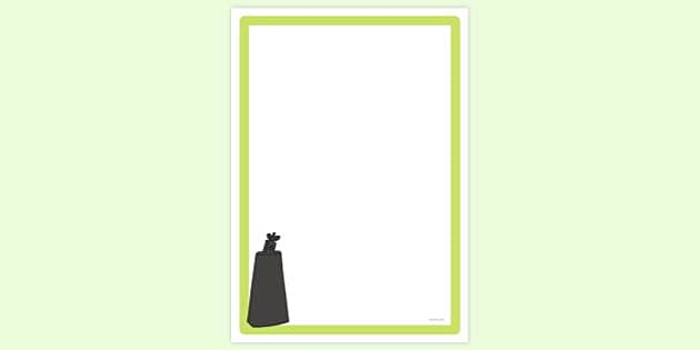Simple Blank Cow Bell Page Border | Page Borders | Twinkl
