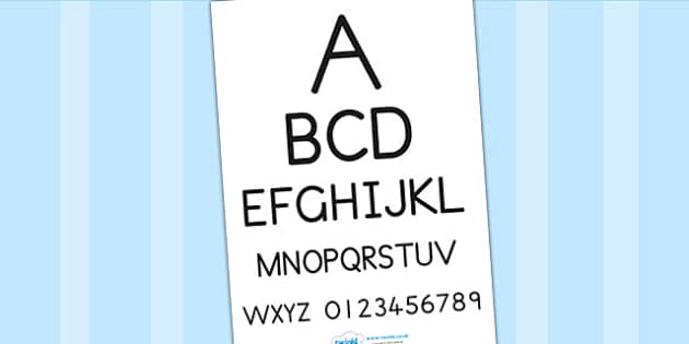 Doctors Surgery Eye Chart (teacher made) - Twinkl
