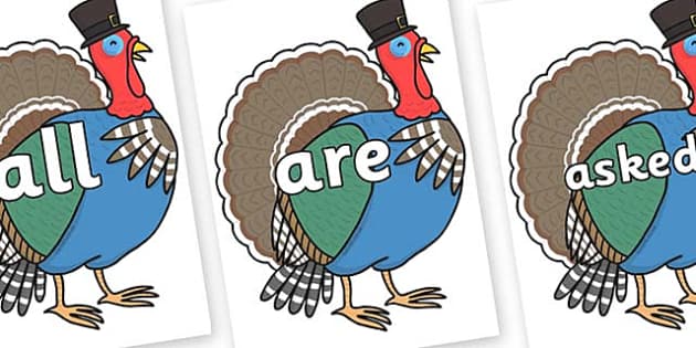 Tricky Words on Turkey Lurky (teacher made) - Twinkl