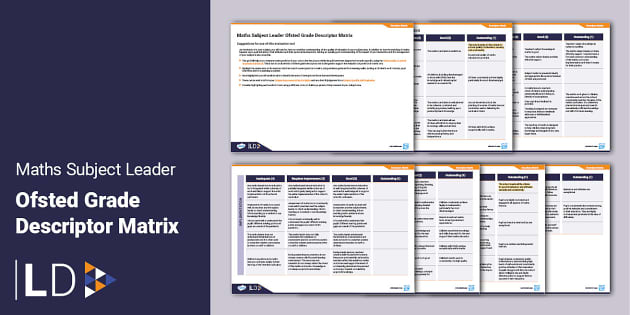 Maths Subject Leader: Ofsted Grade Descriptor Matrix