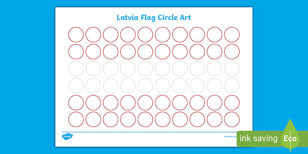 FREE! - Latvia Flag Circle Art Worksheet (teacher made)