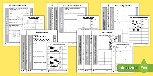 Year 2 Term 3 Mathematics Assessment Pack - Twinkl