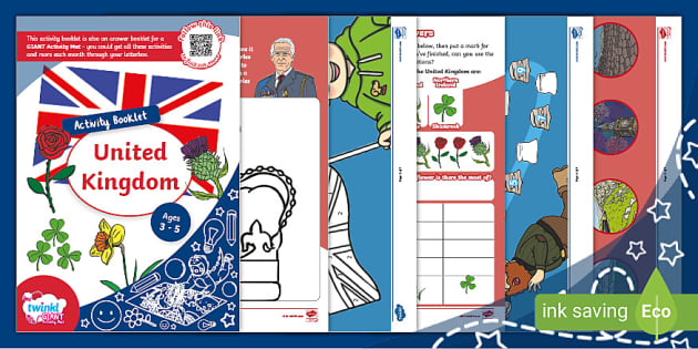 The United Kingdom Activity Booklet (Ages 3 - 5) - Twinkl