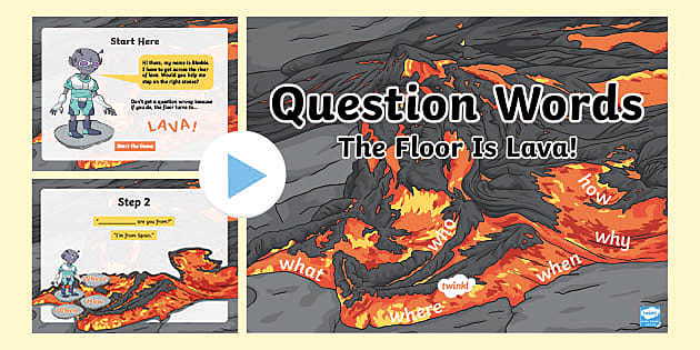 👉 Question Words - The Floor Is Lava! - Twinkl