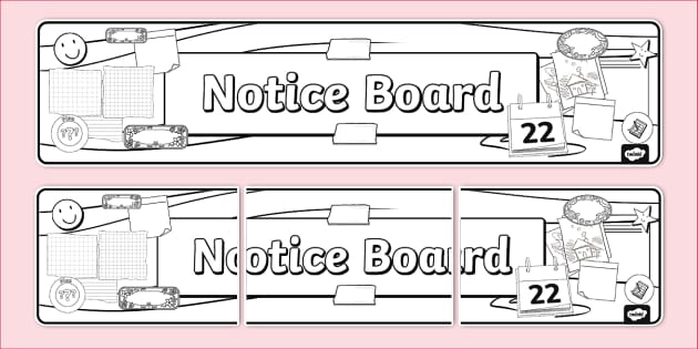 KS1 Notice Board Colouring Display Banner - Twinkl