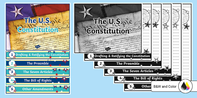 Sixth Grade U.S. Constitution Flipbook (teacher made)