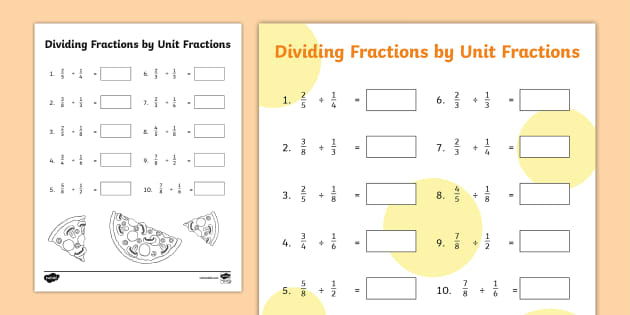Dividing Fractions By Unit Fractions Activity teacher Made 