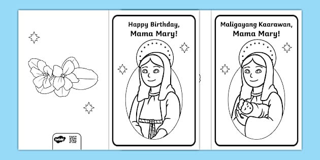 blessed mother birthday coloring pages