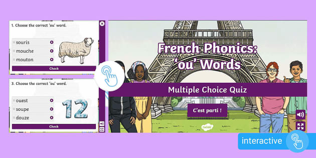 👉 French Phonics: 'ou' words Interactive Quiz - Twinkl