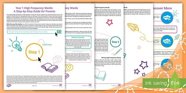 Parent Guide To Year 1 High-Frequency Words | Home Learning