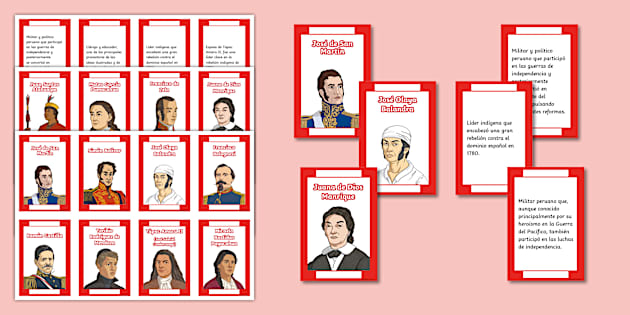 Juego: Precursores y próceres de la independencia del Perú