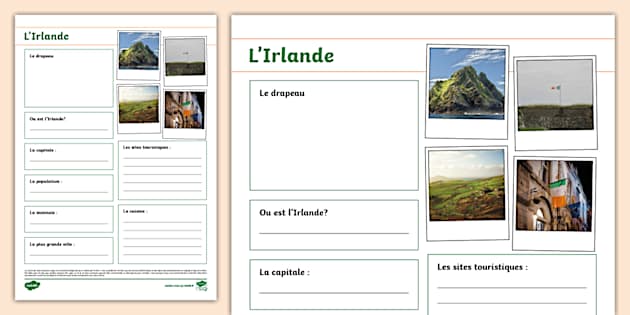 Fiche d'informations : l'Irlande (teacher made) - Twinkl