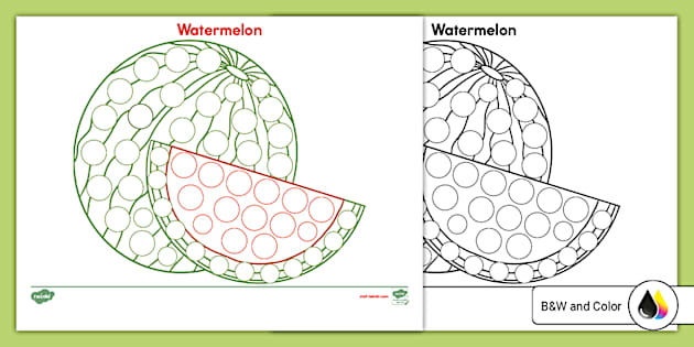 Watermelon Dot Marker Craft (teacher made) - Twinkl