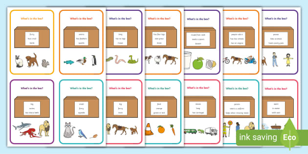 What's In the Box? - Inference Task Cards (teacher made)