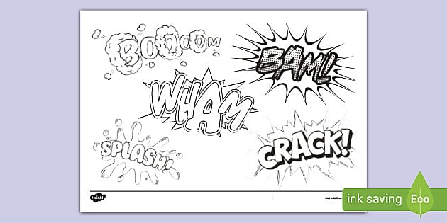 FREE! - Comic Strip Text Colouring Sheet (profesor hizo)