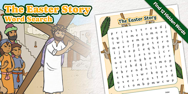 Easter Story Word Search - KS1 - Twinkl