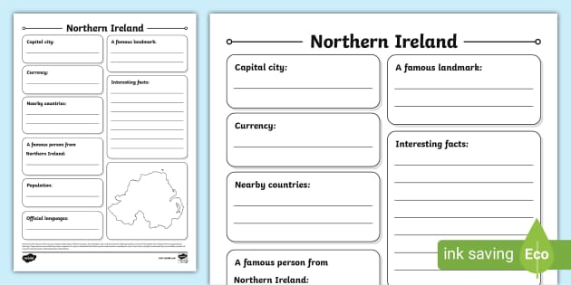 Northern Ireland Fact File,Northern Ireland (teacher made)
