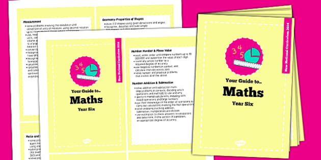 2014 New Curriculum Maths Year 6 Overview Primary Resource 2014 New Curriculum Maths Year 6 Overview Primary Resource