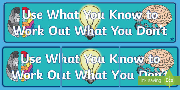 Use What You Know Display Banner (teacher made) - Twinkl