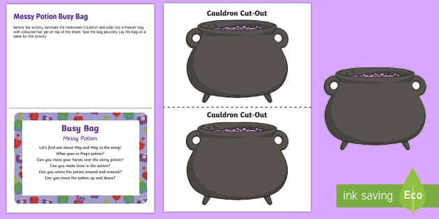 Messy Potion Busy Bag Prompt Card and Resource Pack - Twinkl