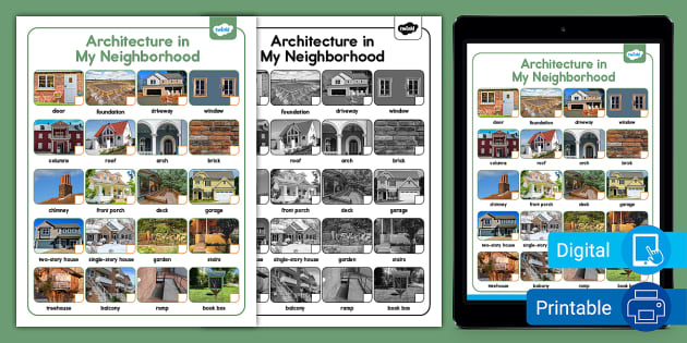 Architecture in My Neighborhood Scavenger Hunt for K-2nd