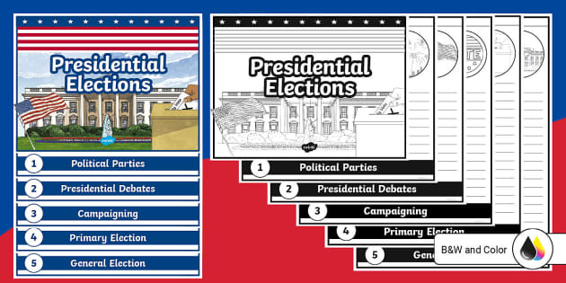 Presidential Elections Flipbook for 6th-8th Grade - Twinkl