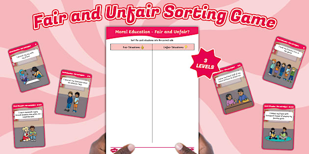 Moral Education - Fair or Unfair Sorting Game.