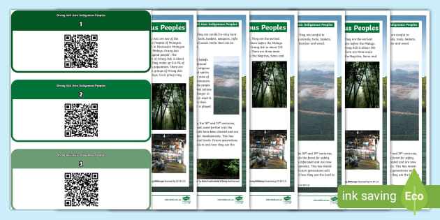 Orang Asli Asia Indigenous Peoples Differentiated Fact Files