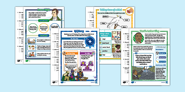 KS1 January Reading Comprehension Activity Pack