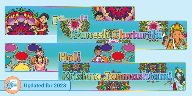 Hindu Dharma Celebration Display Banner Pack (Teacher-Made)