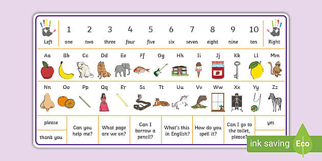 FREE! - Alphabet and Numbers Support (teacher made) - Twinkl