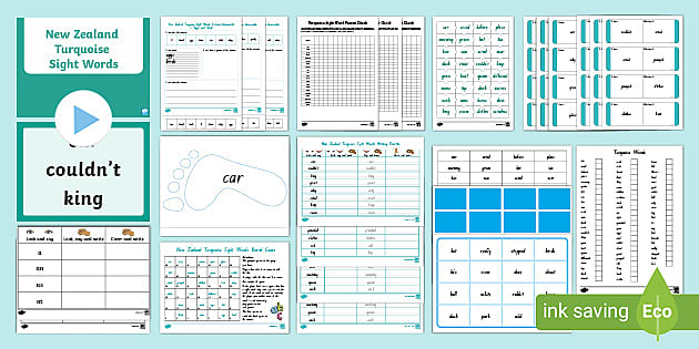 New Zealand Turquoise Sight Words Resource Pack - Twinkl