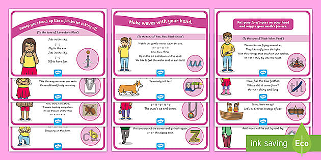 Level 3 Phonics Mnemonic Songs A4 Posters - Twinkl