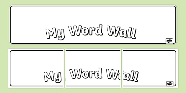 My Word Wall Collaborative Drawing Display Banner Twinkl