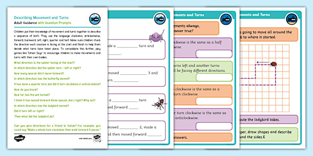 👉 White Rose Compatible Year 2 Describing Movements and Turns