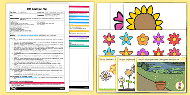 Flower-Themed Scissor Cutting Skills EYFS Adult Input Plan and Resource ...