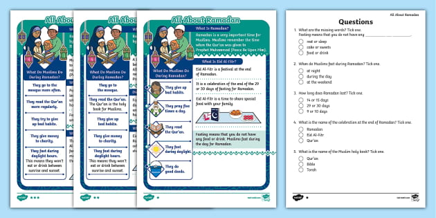 KS1 Ramadan Differentiated Reading Comprehension Activity