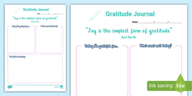 Early Years Gratitude Journal - Mindful Journaling - Twinkl