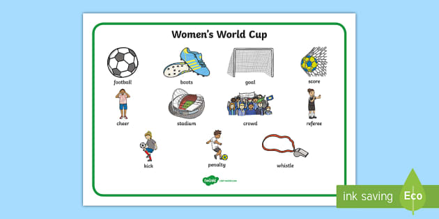 KS1 Women's World Cup Word Mat (teacher made) - Twinkl