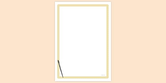 FREE! - Simple Blank Needle Page Border | Page Borders | Twinkl
