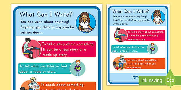 First Grade What Can I Write? Poster (teacher made) - Twinkl