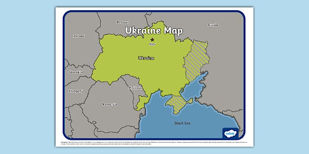 Map of Ukraine - Twinkl - KS1 - Geography (teacher made)