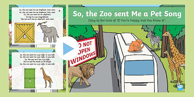 So, the Zoo Sent Me a Pet Song PowerPoint (teacher made)