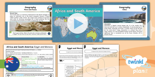 Year 4 HASS Geography Africa and South America Lesson 4
