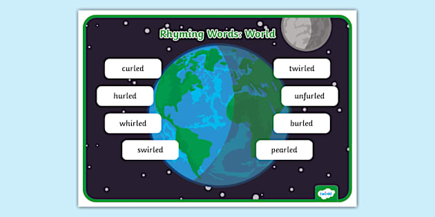Words that rhyme with world store