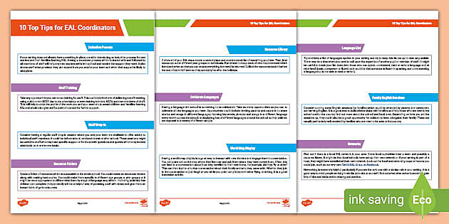 10 Top Tips for EAL Coordinators | EAL | Twinkl Inclusion 10 Top Tips for EAL Coordinators | EAL | Twinkl Inclusion