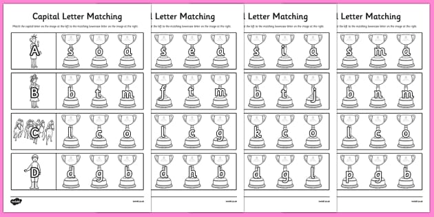 The Melbourne Cup Themed Capital Letter Matching Worksheet