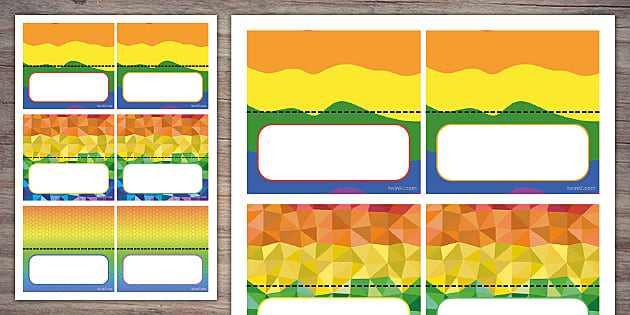 Rainbow Place Name Cards (teacher made) - Twinkl