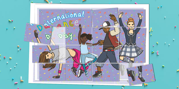 International Dance Day - Sticker Puzzle (teacher made)